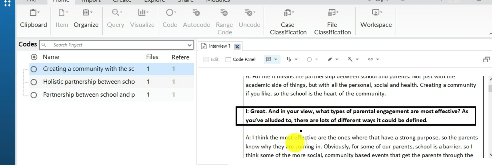 How to do thematic analysis of interviews with Nvivo