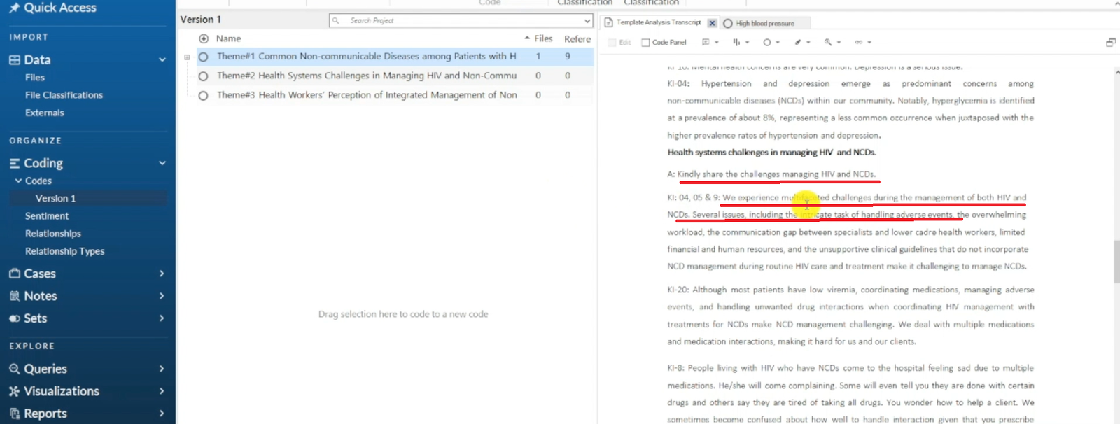 Template Analysis in Qualitative Research Using Nvivo