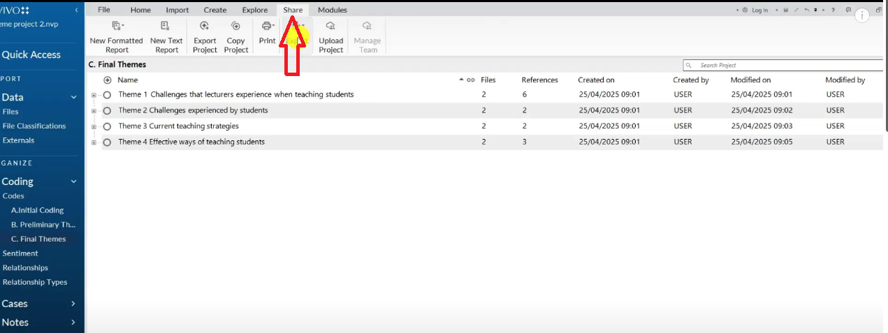 How to Report Thematic Analysis Findings in NVivo 15