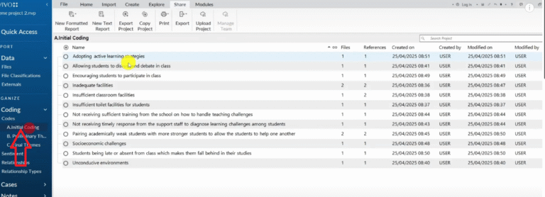 How to Report Thematic Analysis Findings in NVivo 15