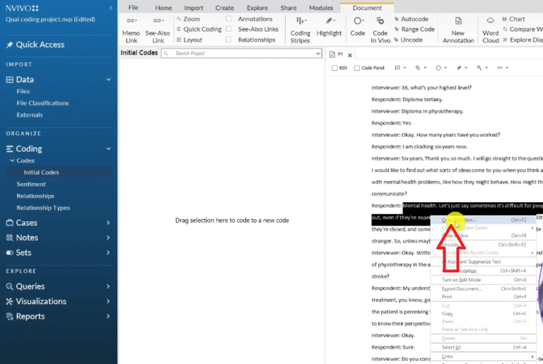 How to Do Qualitative Coding of Interviews in NVivo
