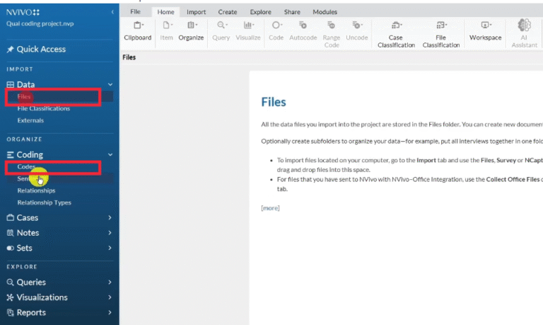 Qualitative Coding of interviews with N-vivo